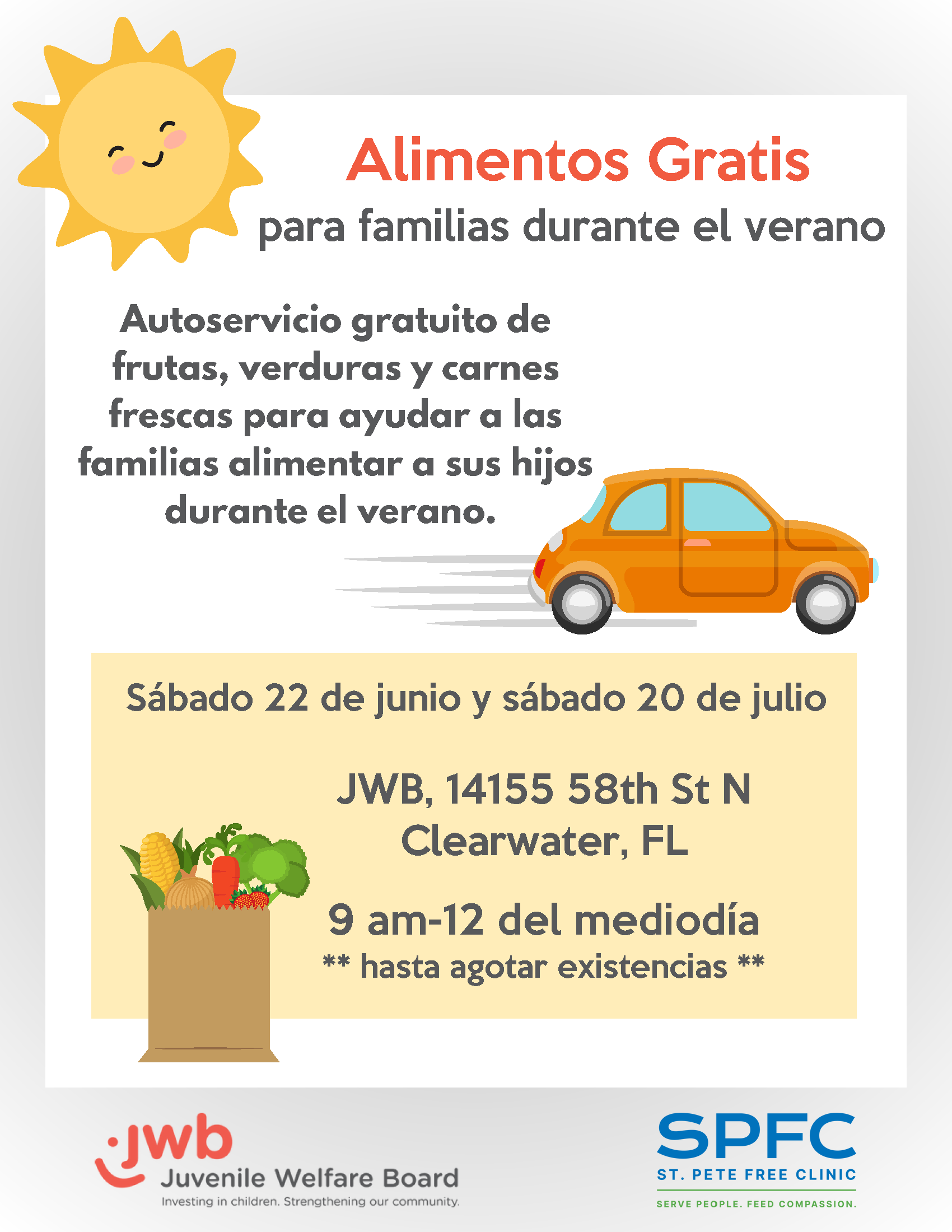 JWB Summer Food Distribution for Families Flyer - June 22 + July 20 ...